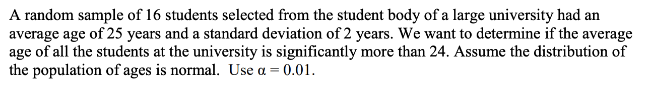 Solved A random sample of 16 students selected from the | Chegg.com