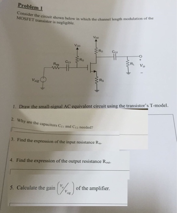 Solved Consider the circuit shown below in which the channel | Chegg.com
