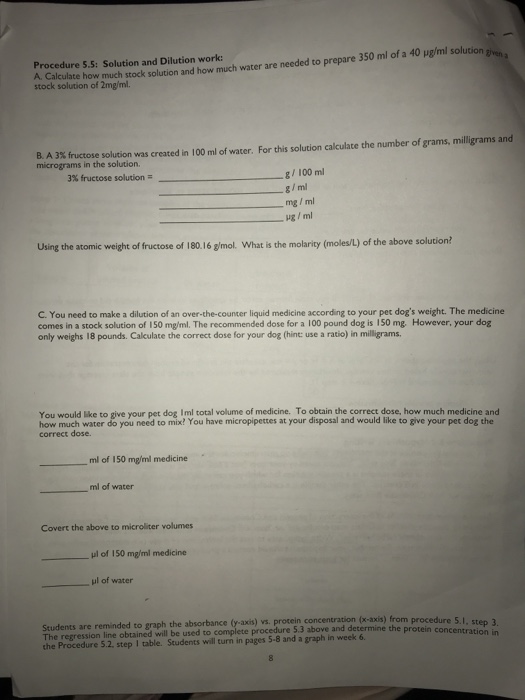 solved-procedure-5-5-solution-and-dilution-work-stock-chegg