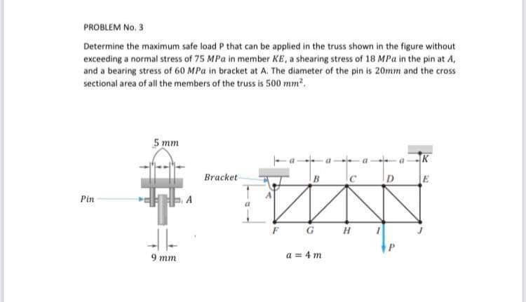 Solved PROBLEM NO 3 Determine the maximum safe load P that | Chegg.com