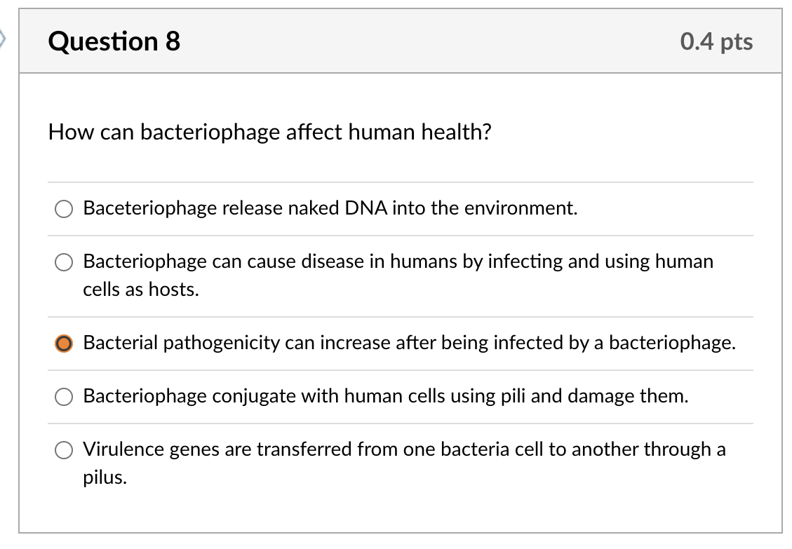 Solved How can bacteriophage affect human health? | Chegg.com