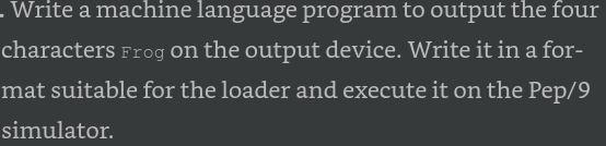 Write a machine language program to output the four | Chegg.com