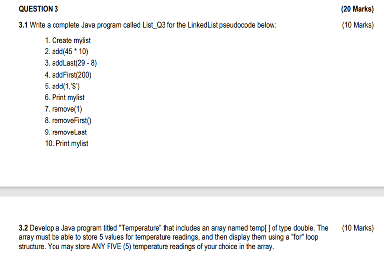 Solved QUESTION 33.1 ﻿Write a complete Java program called | Chegg.com