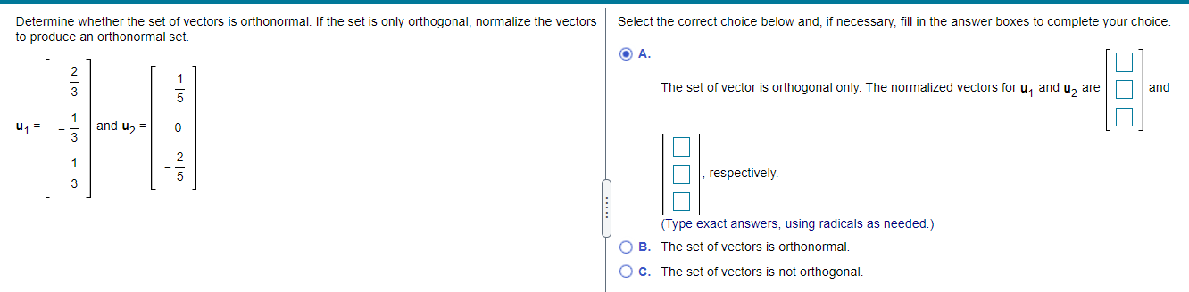 Solved Linear Algebra question Determine whether the set of | Chegg.com