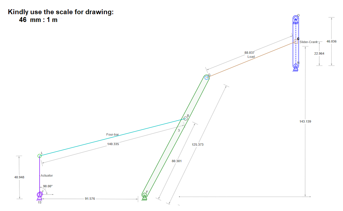 Solved Draw the kinematic diagram of the platform mechanism | Chegg.com