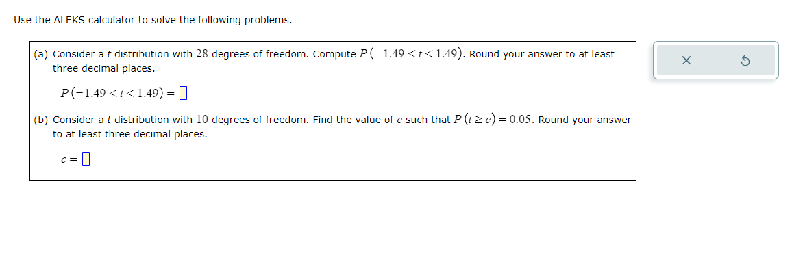 Solved Use the ALEKS calculator to solve the following | Chegg.com