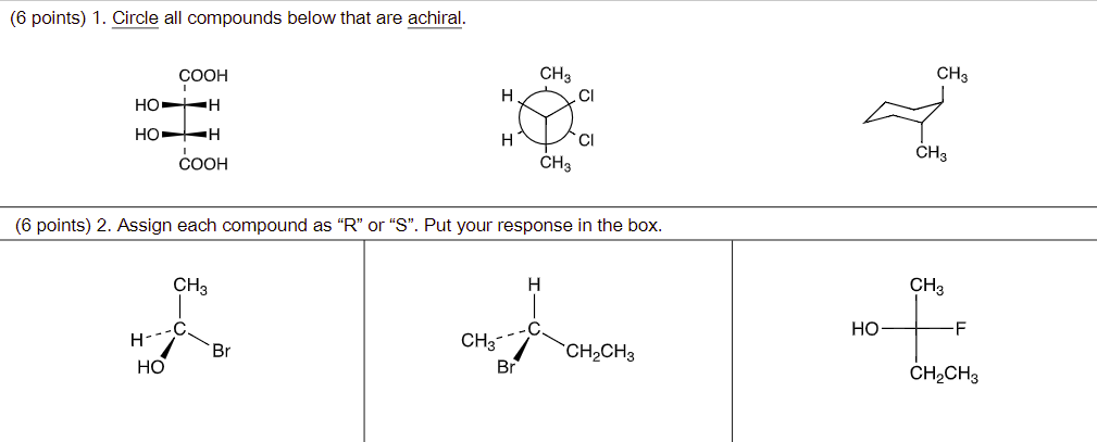 Solved (6 points) 1. Circle all compounds below that are | Chegg.com