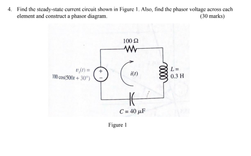 Solved 4. Find the steady-state current circuit shown in | Chegg.com