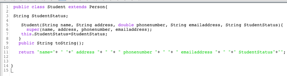 Solved Design a class named Person and its two subclasses | Chegg.com