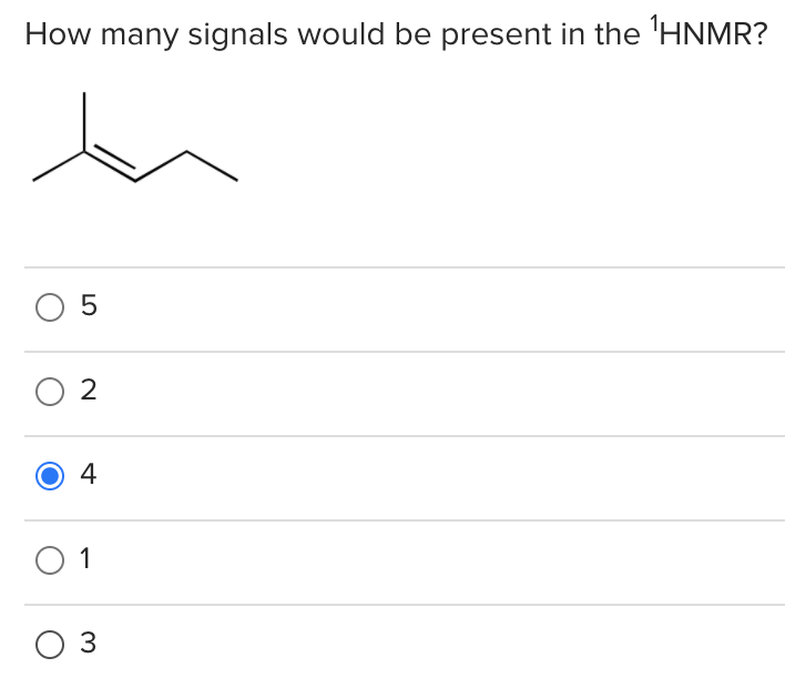 Solved What is the 'H NMR splitting pattern of the indicated | Chegg.com