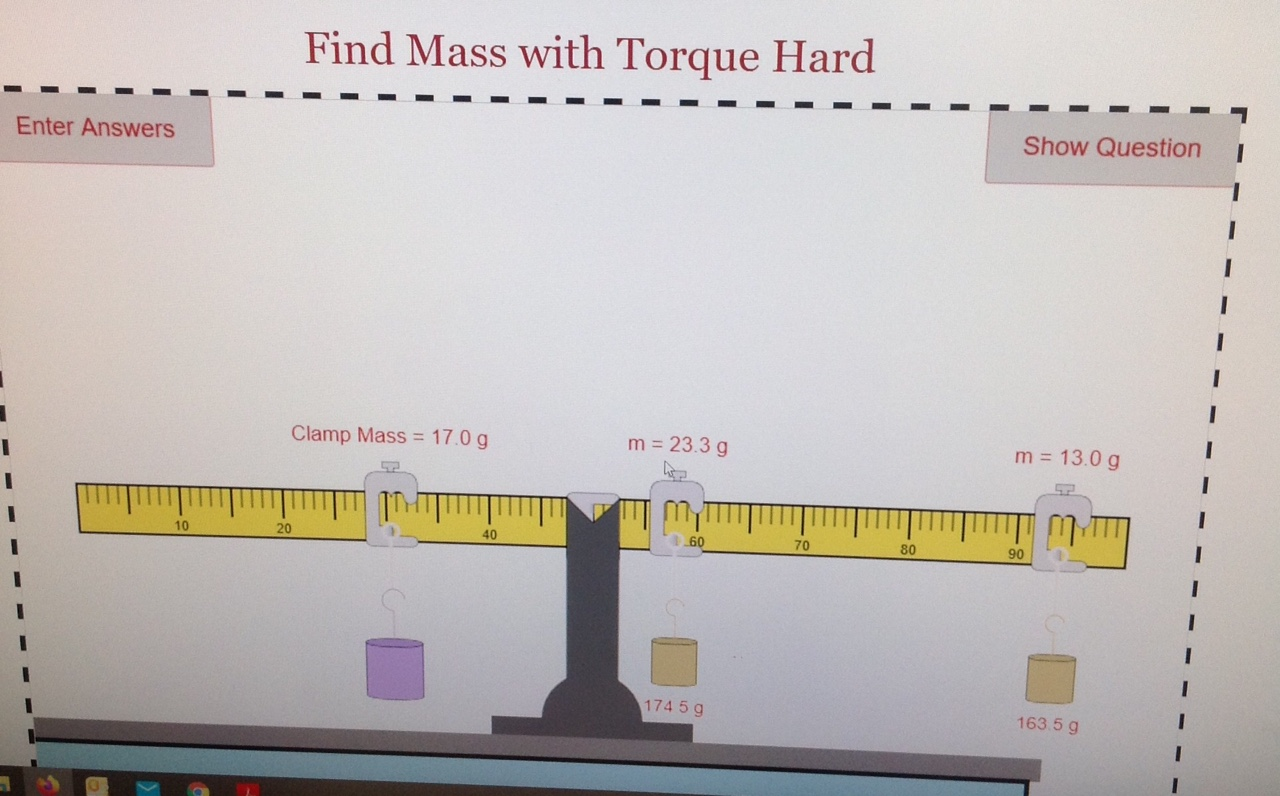 Solved Find Mass with Torque Hard ------ Find Mass with | Chegg.com