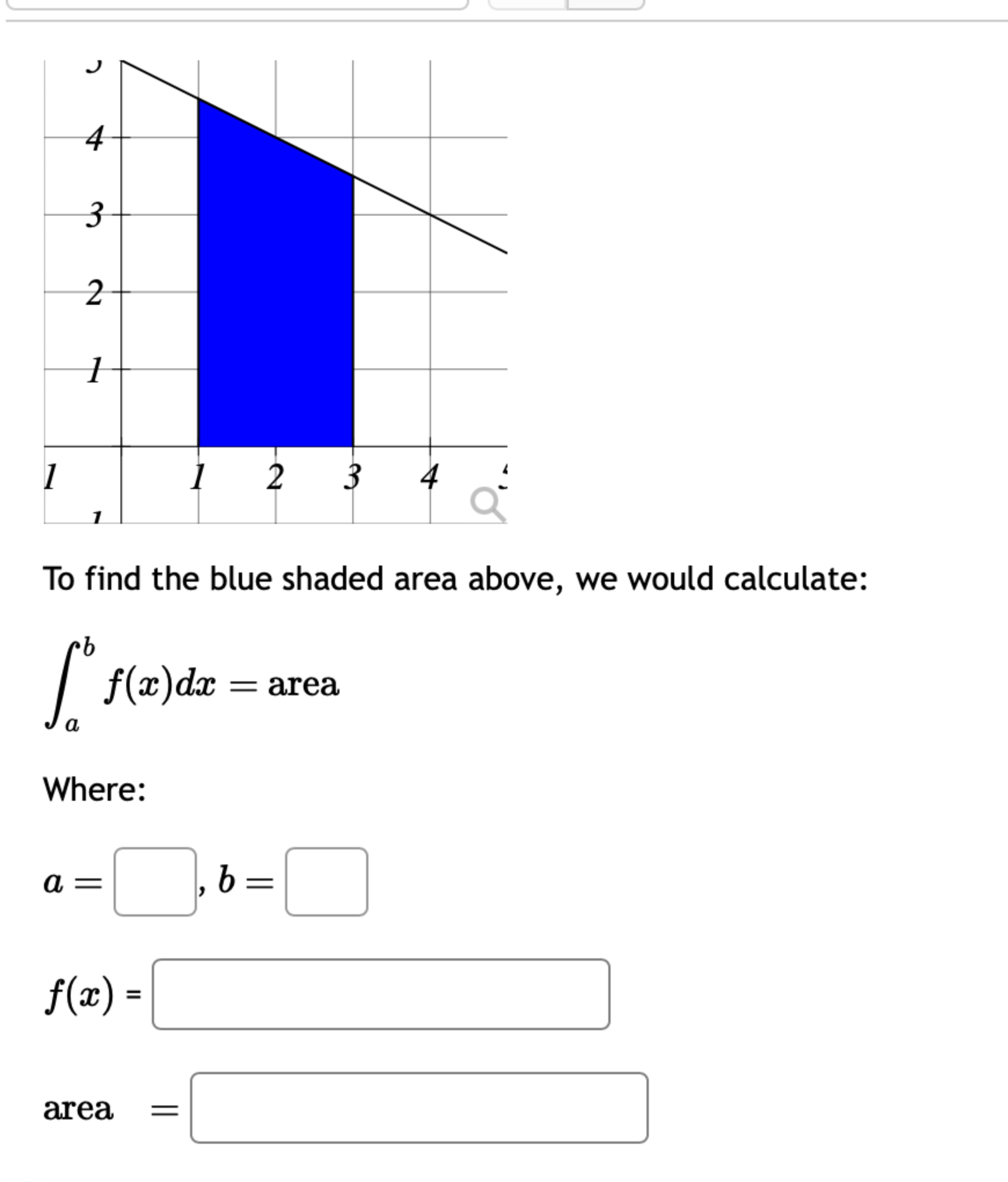Solved To find the blue shaded area above, we would | Chegg.com