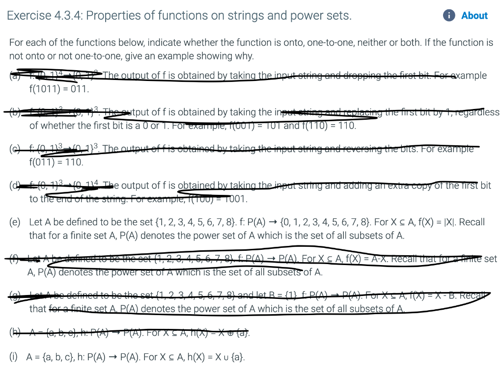 Solved Exercise 4.3.4: Properties of functions on strings | Chegg.com