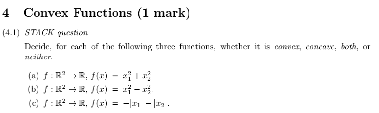 Solved Decide, for each of the following three functions, | Chegg.com