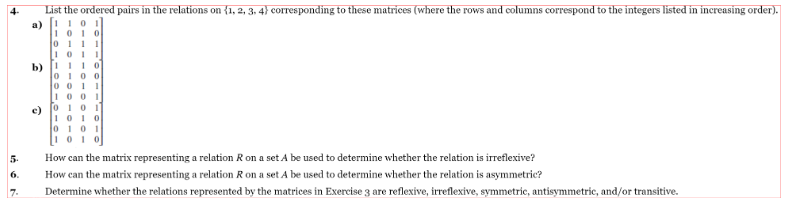Solved List the ordered pairs in the relations on {1, 2, 3, | Chegg.com