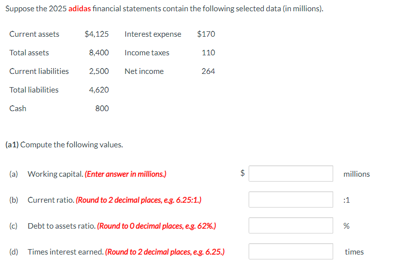Solved Suppose the 2025 adidas financial statements contain | Chegg.com