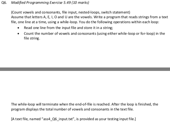 Solved 6. Modified Programming Exercise 5.49 (10 marks) | Chegg.com