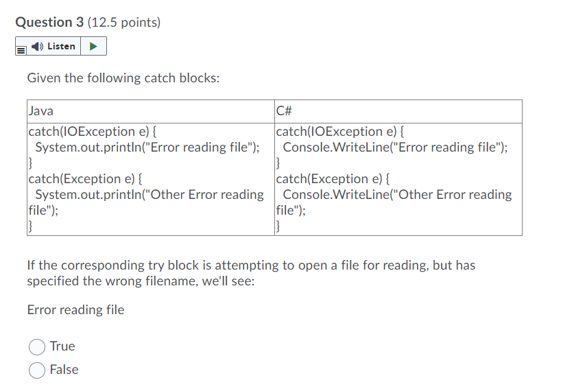 Solved Question 3 (12.5 points) Listen Given the following | Chegg.com