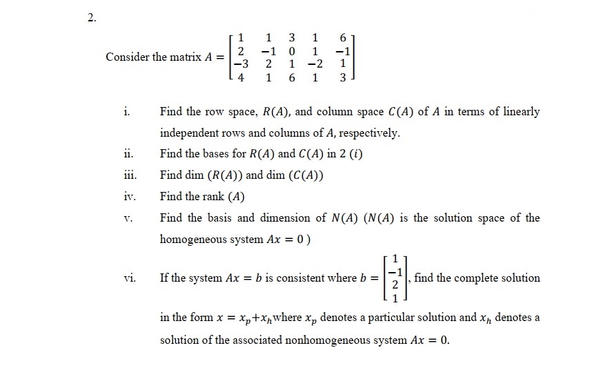 Solved Answer this single Matrix problem according to | Chegg.com