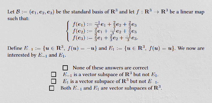 Solved a Let B := (e1,e2, ez) be the standard basis of R' | Chegg.com