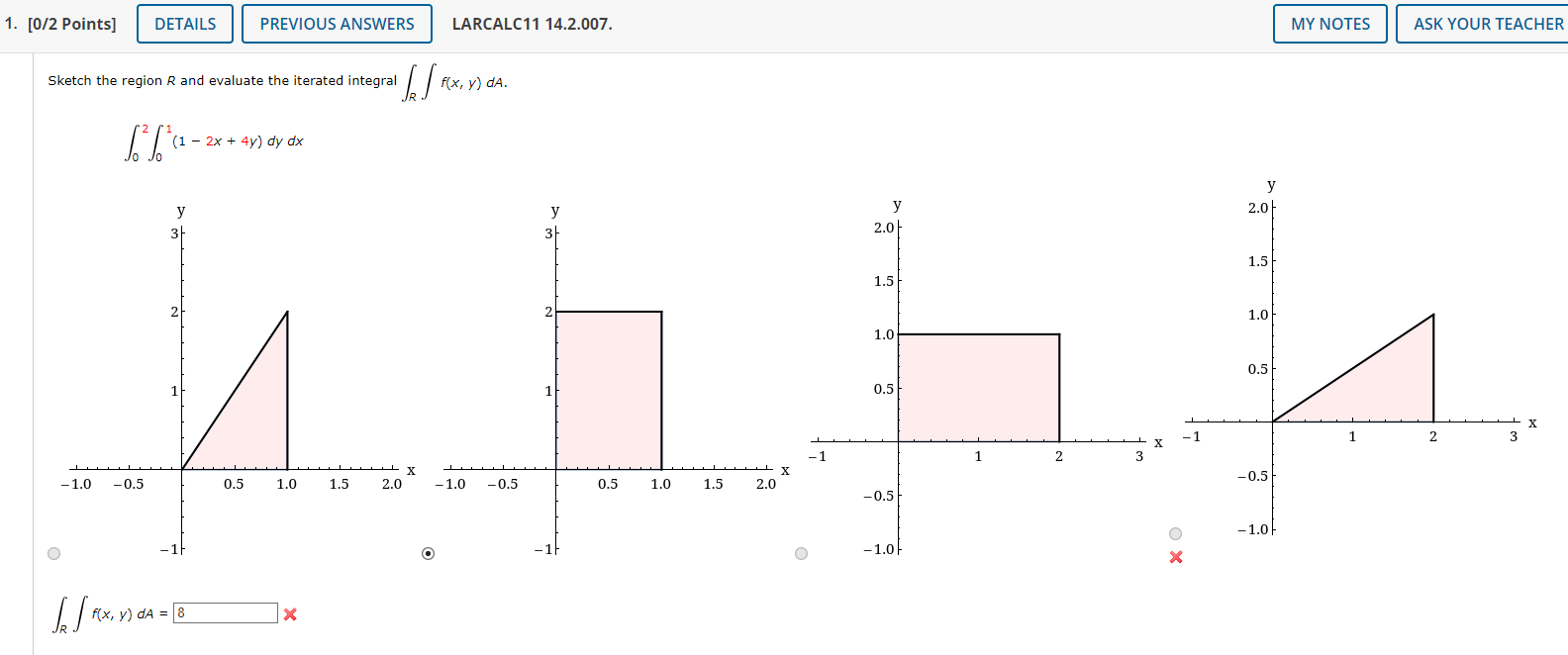 Solved 1. [0/2 Points] DETAILS PREVIOUS ANSWERS LARCALC11 | Chegg.com