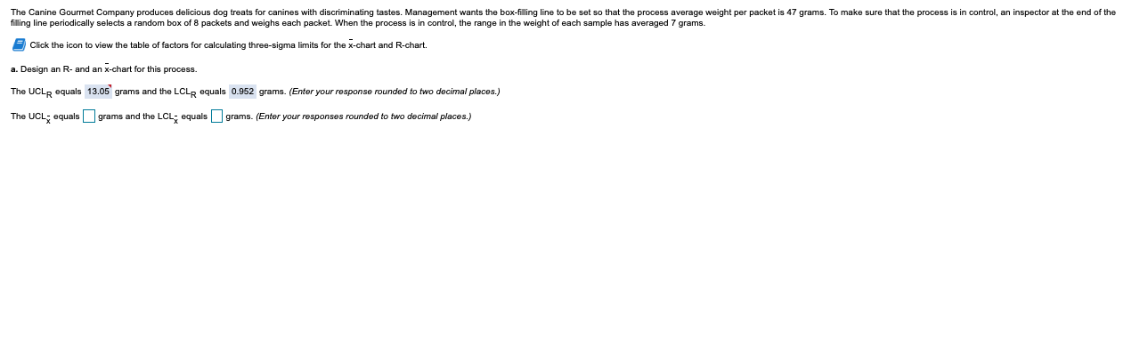 Solved The Canine Gourmet Company produces delicious dog | Chegg.com