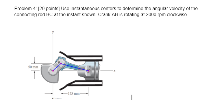 Solved Problem 4: [20 ﻿points] ﻿Use instantaneous centers to | Chegg.com
