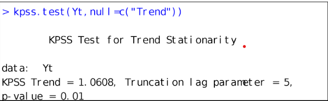 Solved KPSS Test What can be inferred about the stationarity | Chegg.com