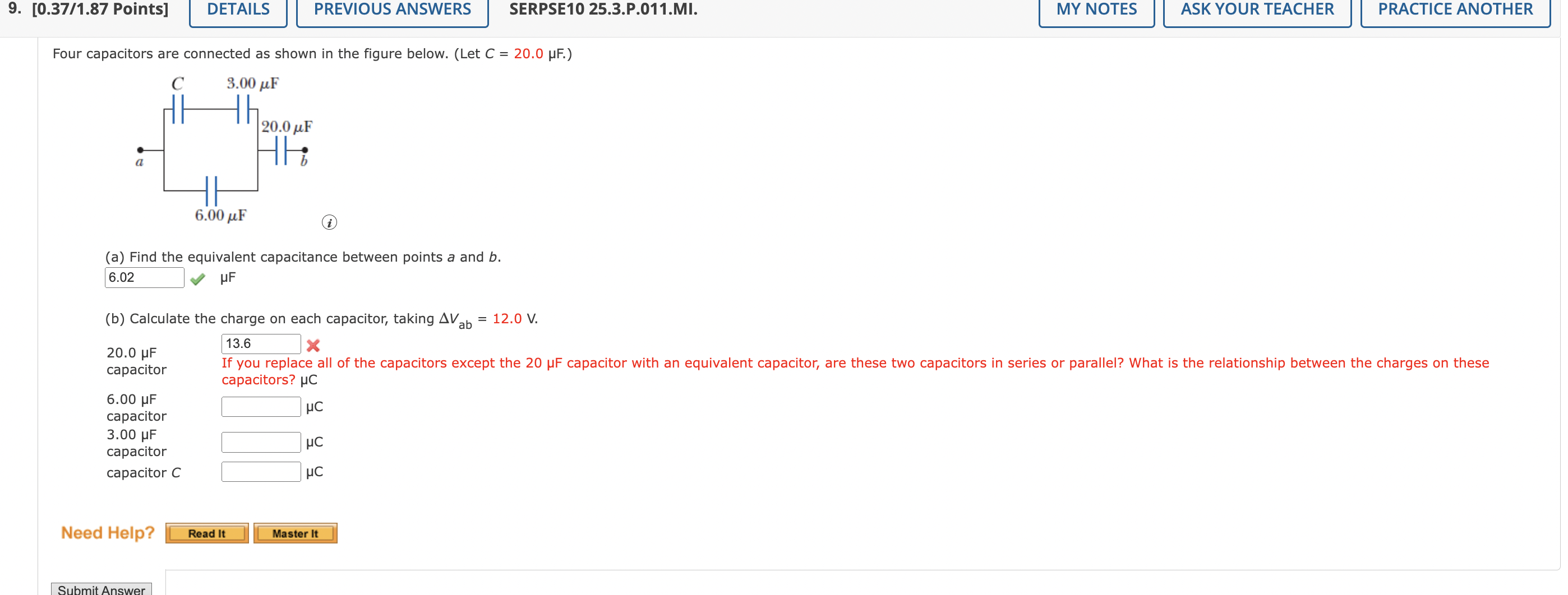 Solved Four capacitors are connected as shown in the figure | Chegg.com