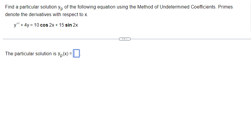 Solved Find a particular solution y_(p) of the following | Chegg.com