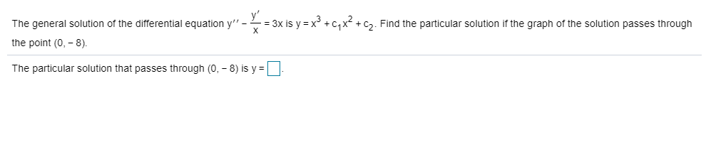Solved The general solution of the differential equation y" | Chegg.com