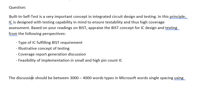 Question: Built-In-Self-Test is a very important | Chegg.com