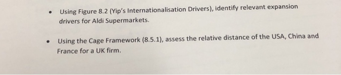 Using Figure 8.2 (Yip's Internationalisation | Chegg.com