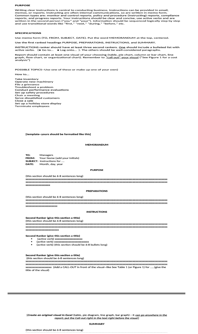 PURPOSE Writing clear instructions is central to | Chegg.com