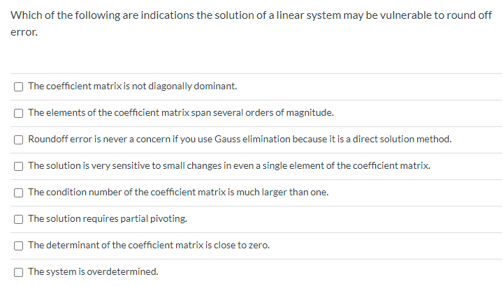 Solved Which of the following are indications the solution | Chegg.com
