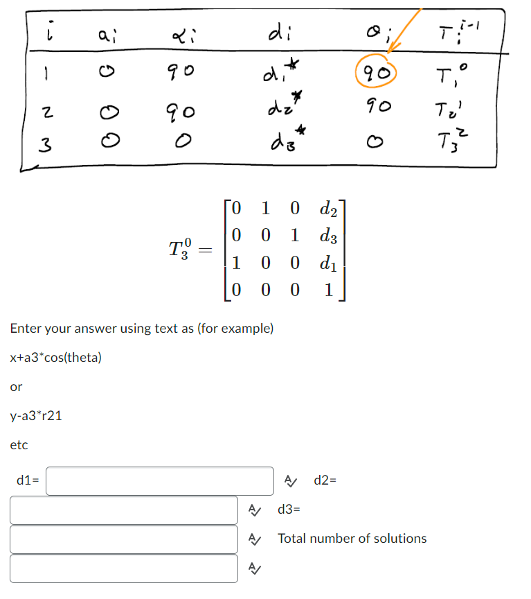 For the robot shown, solve for the generalized | Chegg.com