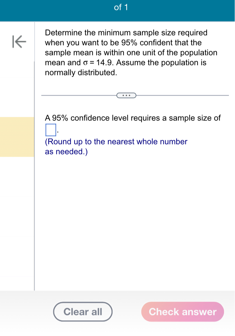 Solved Determine the minimum sample size required when you | Chegg.com