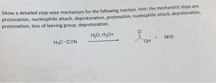 Solved Show a detailed step-wise mechanism for the following | Chegg.com