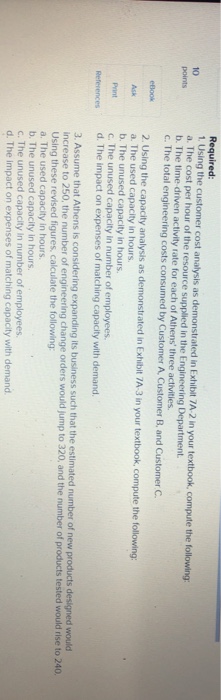 Exercise 7A-1 Time-Driven Activity-Based Costing [LO | Chegg.com