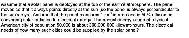 Solved Assume that a solar panel is deployed at the top of | Chegg.com