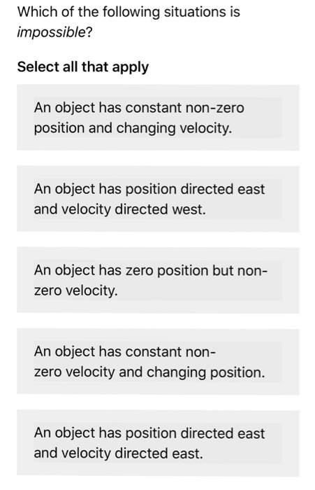 Solved Which of the following situations is impossible'? | Chegg.com