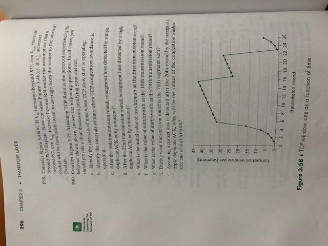 Solved • TRANSPORT LAYER 296 CHAPTER 3 P39. Consider Figure | Chegg.com
