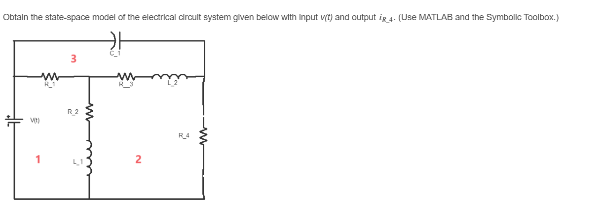 Solved Obtain the state-space model of the electrical | Chegg.com