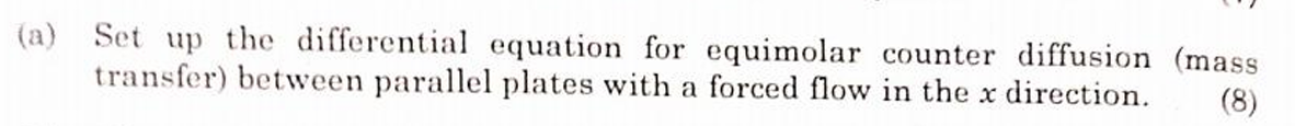 Solved (a) ﻿Set up the differential equation for equimolar | Chegg.com
