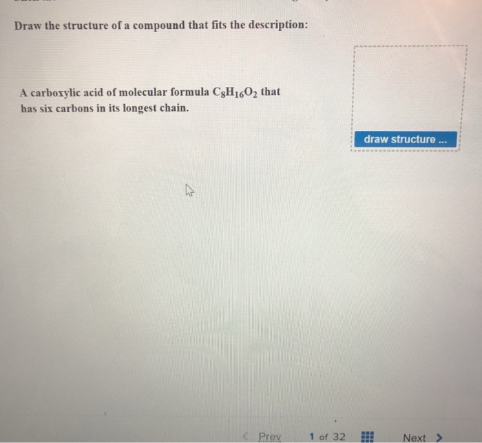 Solved Draw the structure of a compound that fits the | Chegg.com