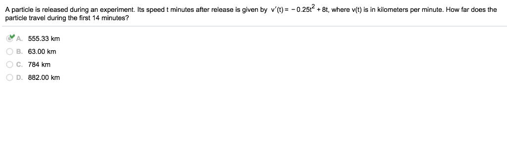 Solved A particle is released during an experiment. Its | Chegg.com