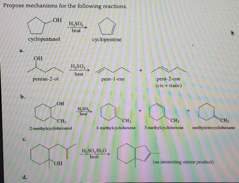 Solved Propose mechanisms for the following reactions. z | Chegg.com
