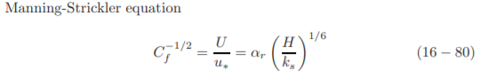 Solved Using the Manning-Strickler resistance relation Eq. | Chegg.com