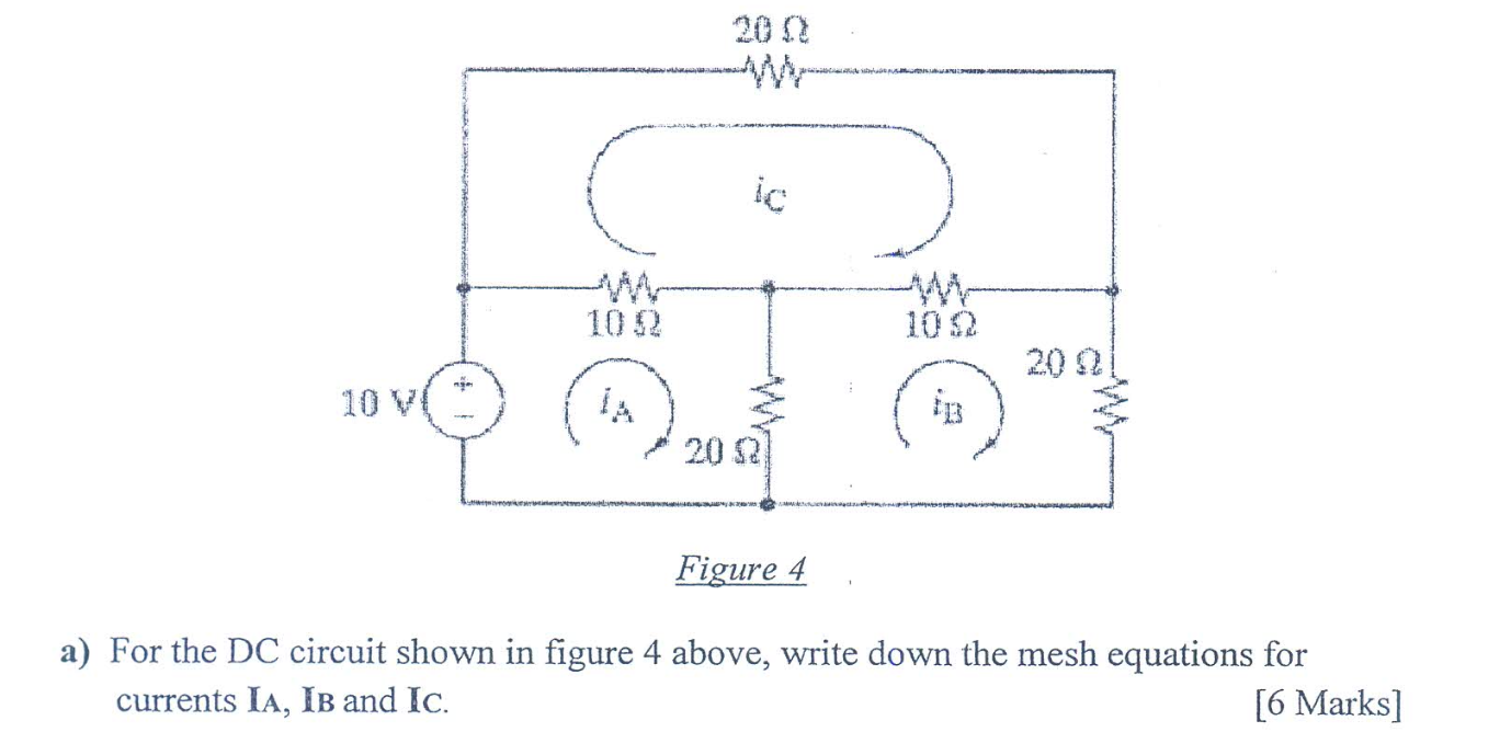 Solved Figure 4. a) For the DC circuit shown in figure 4 | Chegg.com