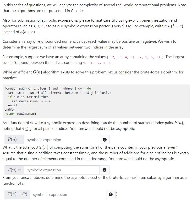Solved In this series of questions, we will analyze the | Chegg.com